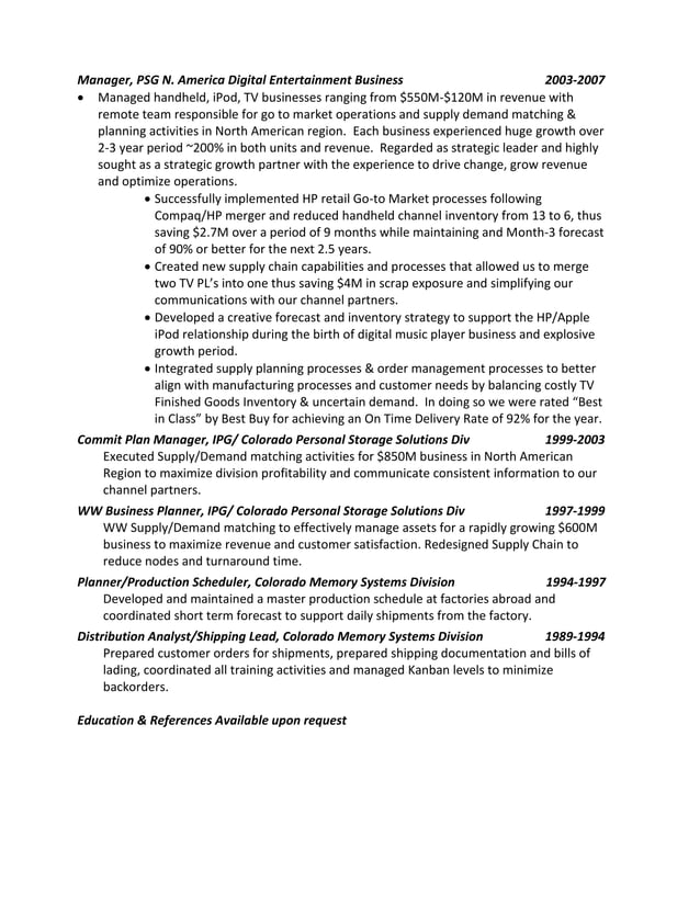 Steve Eppel Resume 15 | PDF