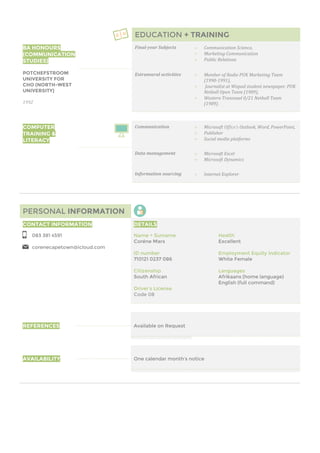 CORÉNE MARX_CV_Layout_DRAFT_V1_FONTS | PDF