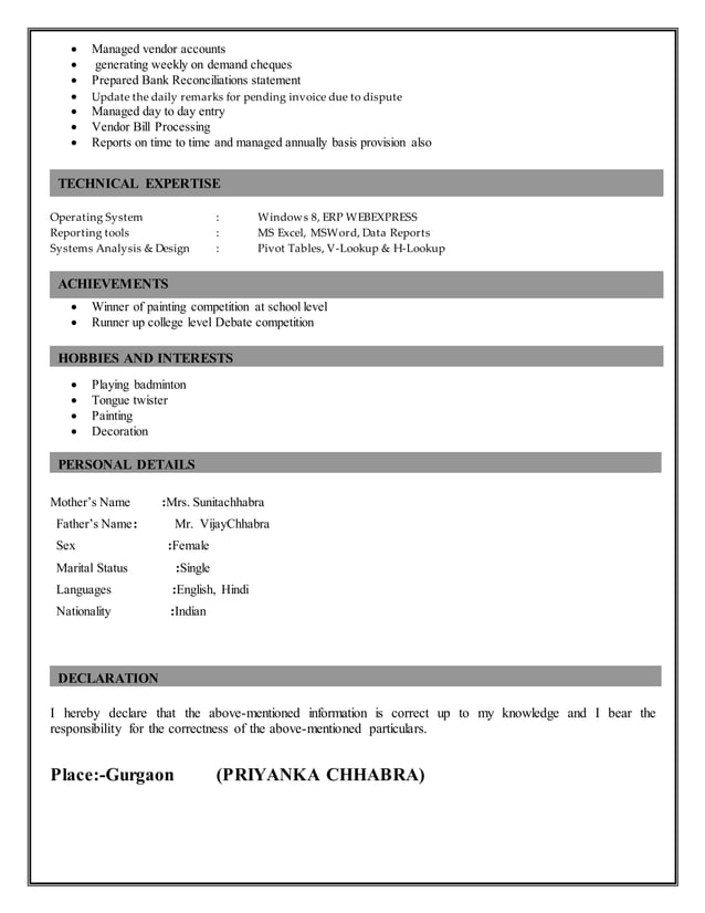priyanka resume | PDF
