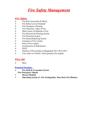 Fire - Course Content | DOC