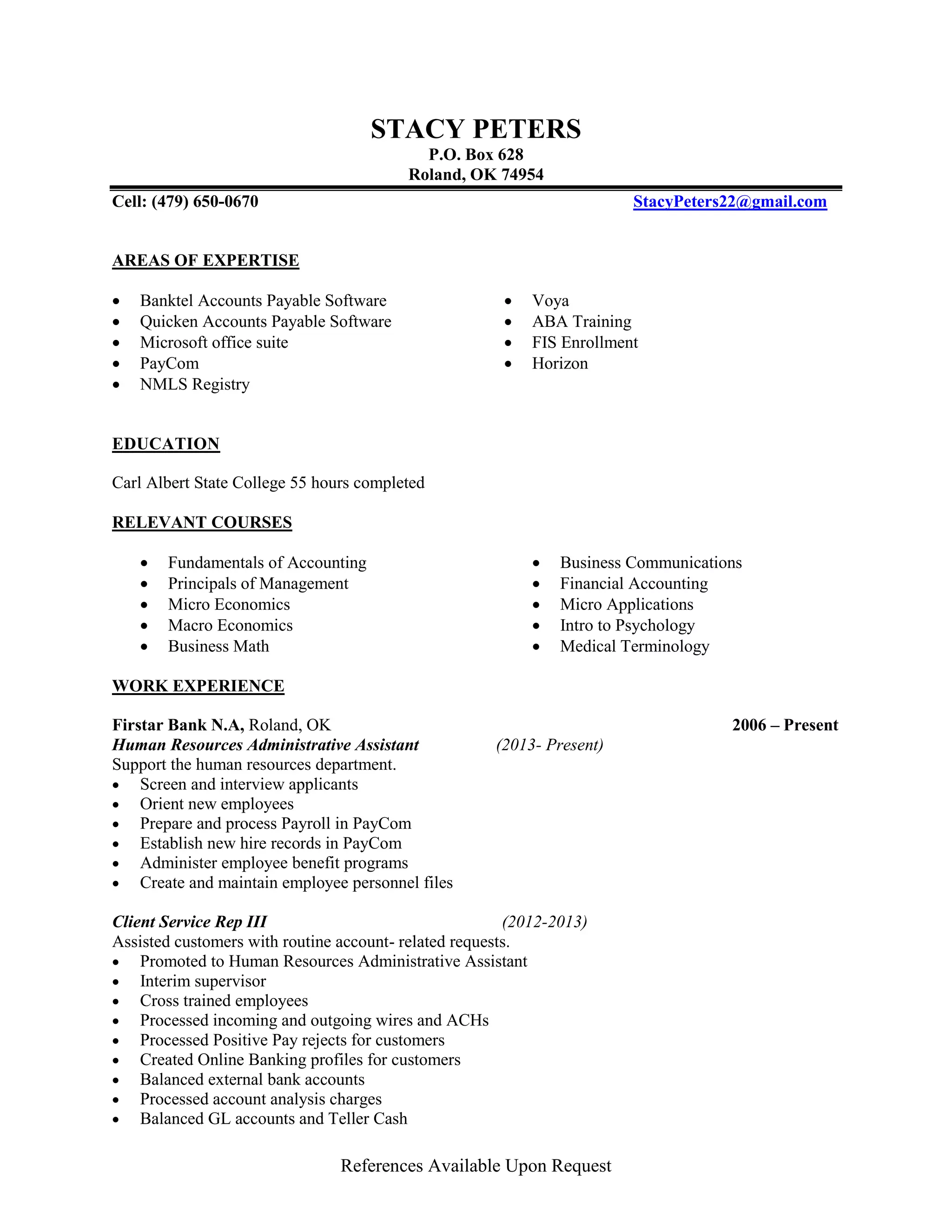 Stacy Peters - resume | PDF