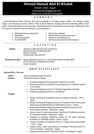 Ahmed Hamed Abd El-khalek (Mechanical Engineer)..cv
