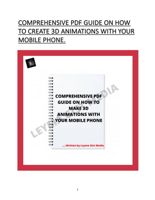 How To Create 3D Animation With Smartphone | PDF