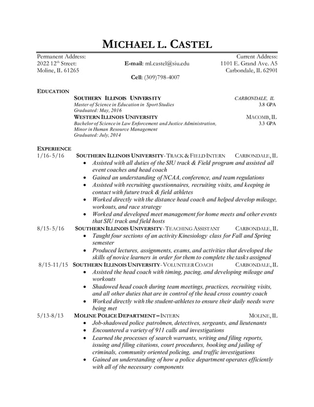 Castel_Michael Resume | PDF