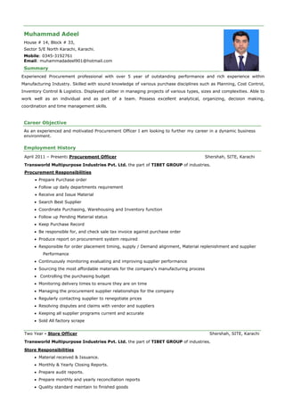 ADEEL. | PDF | Logistics | Business