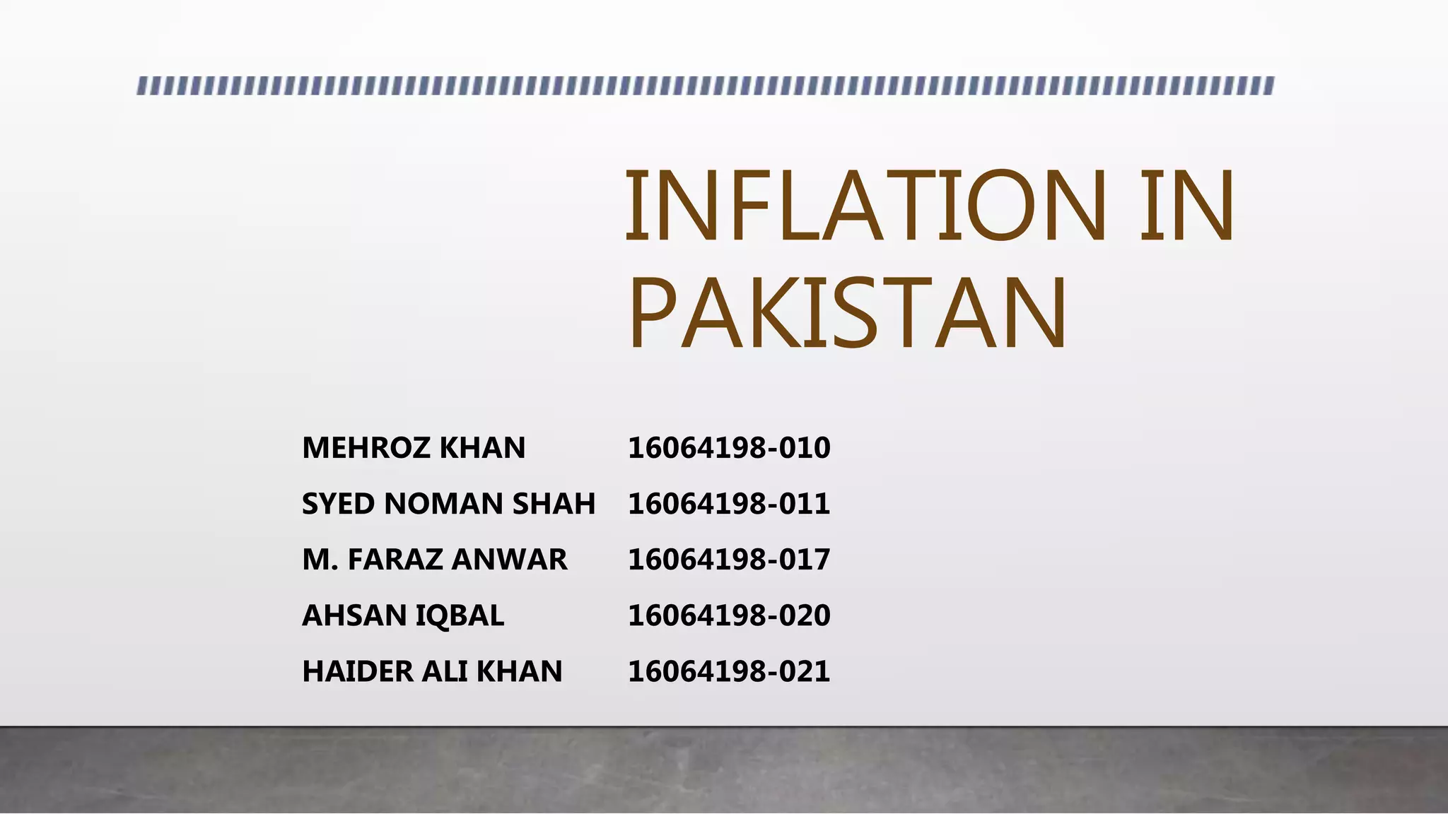 Inflation in Pakistan | PPTX