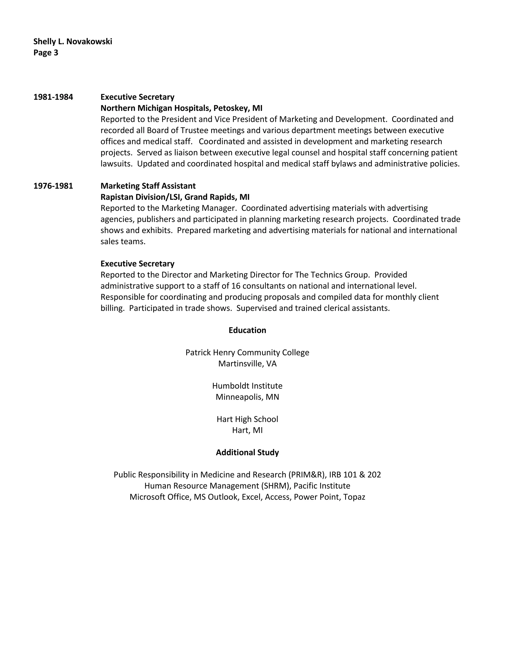 Novakowski_Shelly_Resume2014 | PDF