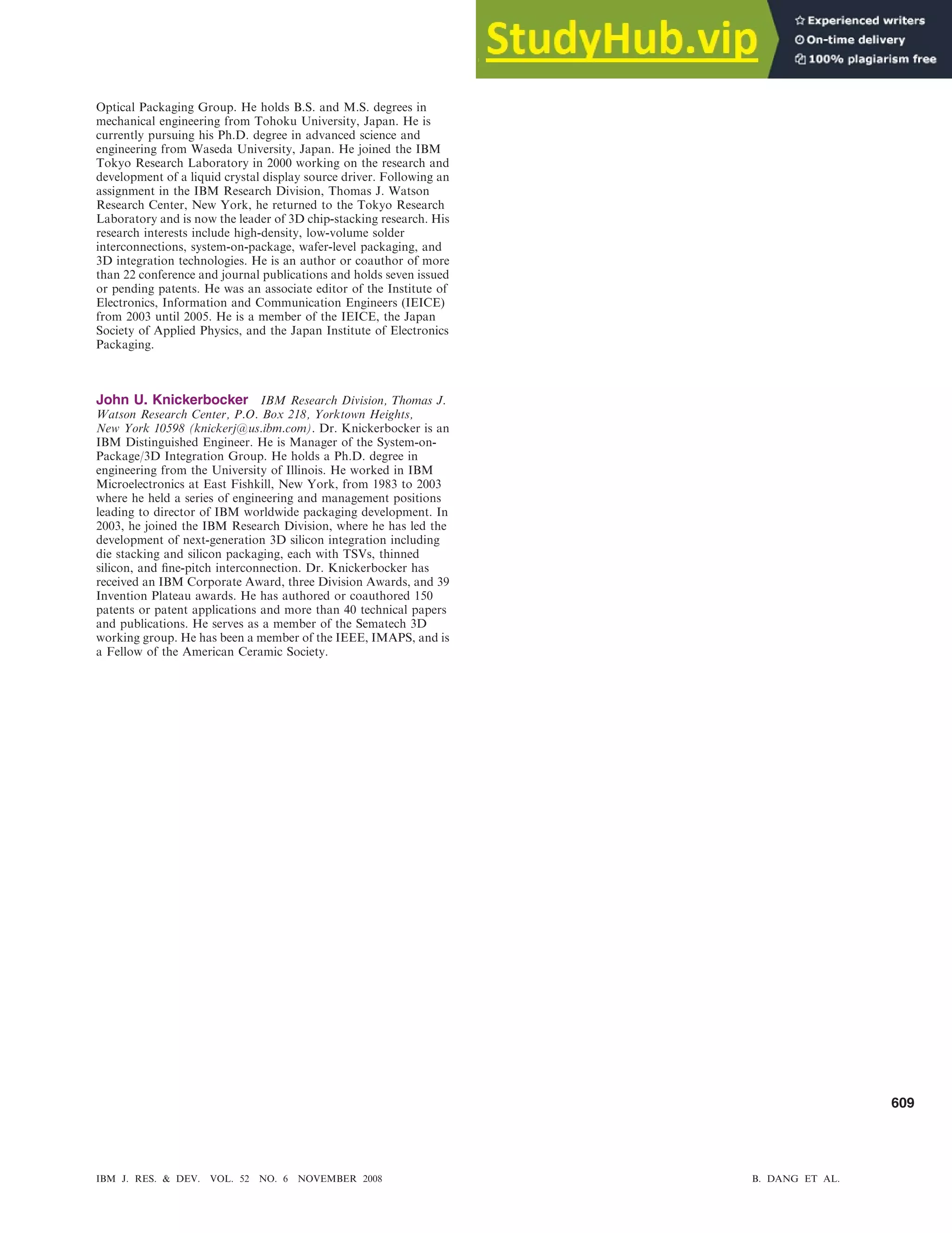 3D Chip Stacking With C4 Technology | PDF