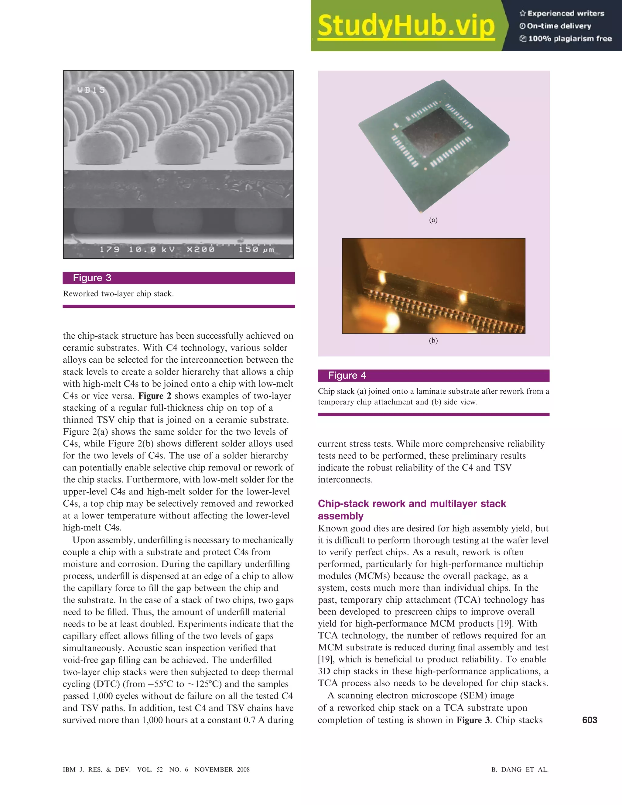 3D Chip Stacking With C4 Technology | PDF