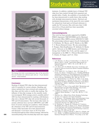 3D Chip Stacking With C4 Technology | PDF