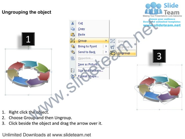 3d circular arrows 7 stages ppt slides diagrams templates | PDF ...