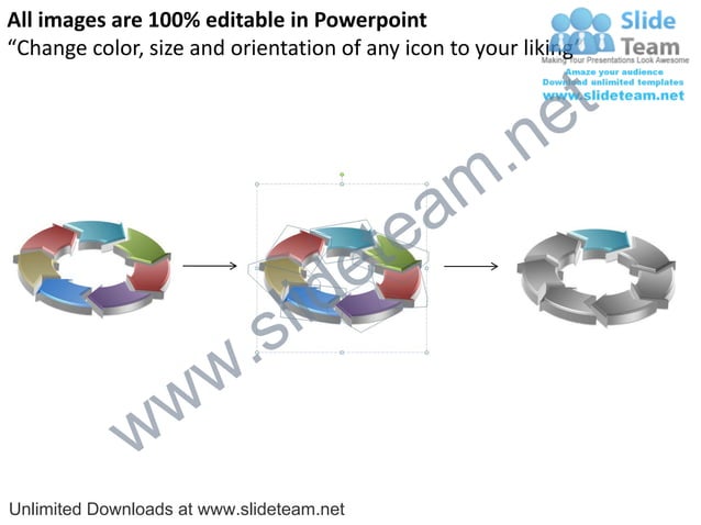 3d circular arrows 7 stages ppt slides diagrams templates | PDF ...