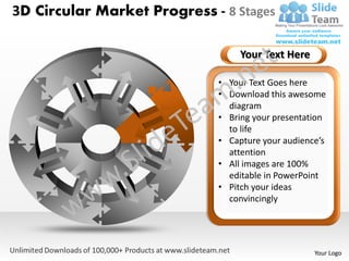 3d circular market progress 8 stages powerpoint templates 0712 | PDF