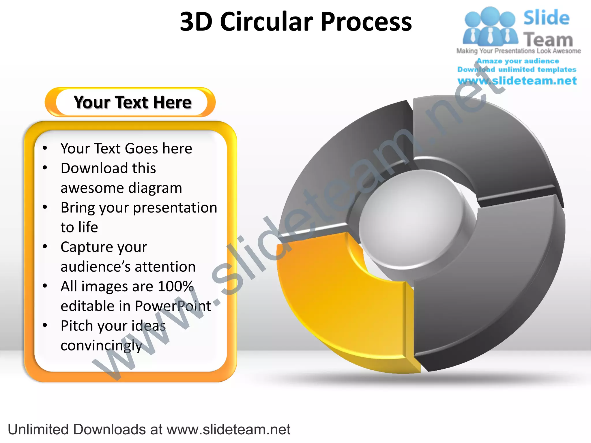 3d circular process powerpoint slides presentation templates | PPT