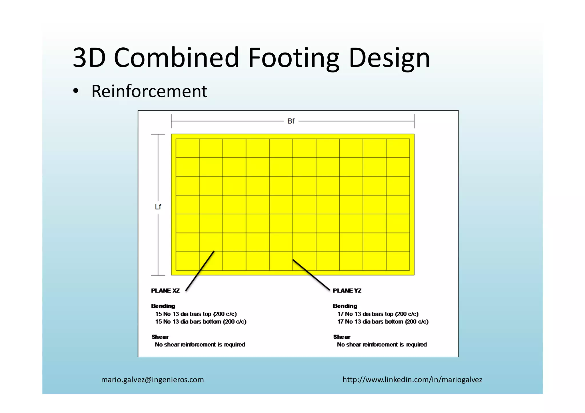 3D Combined Footing Design | PDF