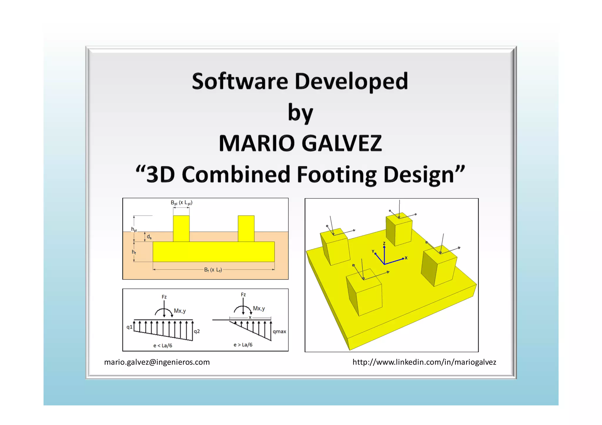 3D Combined Footing Design | PPT