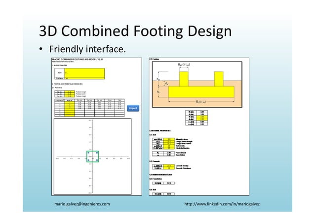 3D Combined Footing Design | PPT