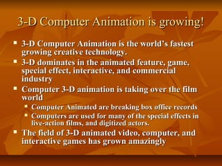 3 d computer animation | PPT