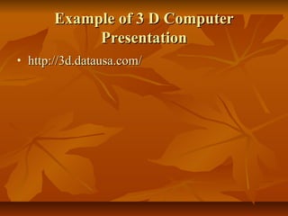 3 d computer animation | PPT
