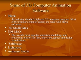3 d computer animation | PPT