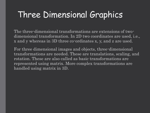 3D computer Graphic PPT.pptx in computer graphics | PPTX