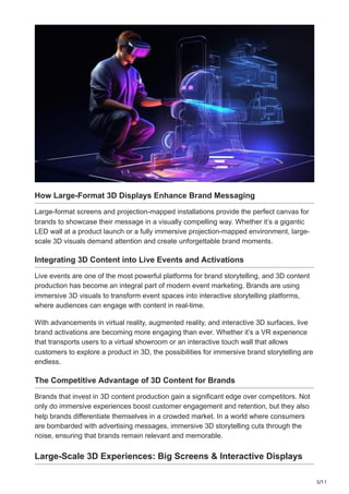 3D Content Production for Immersive Experiences for Brands | PDF