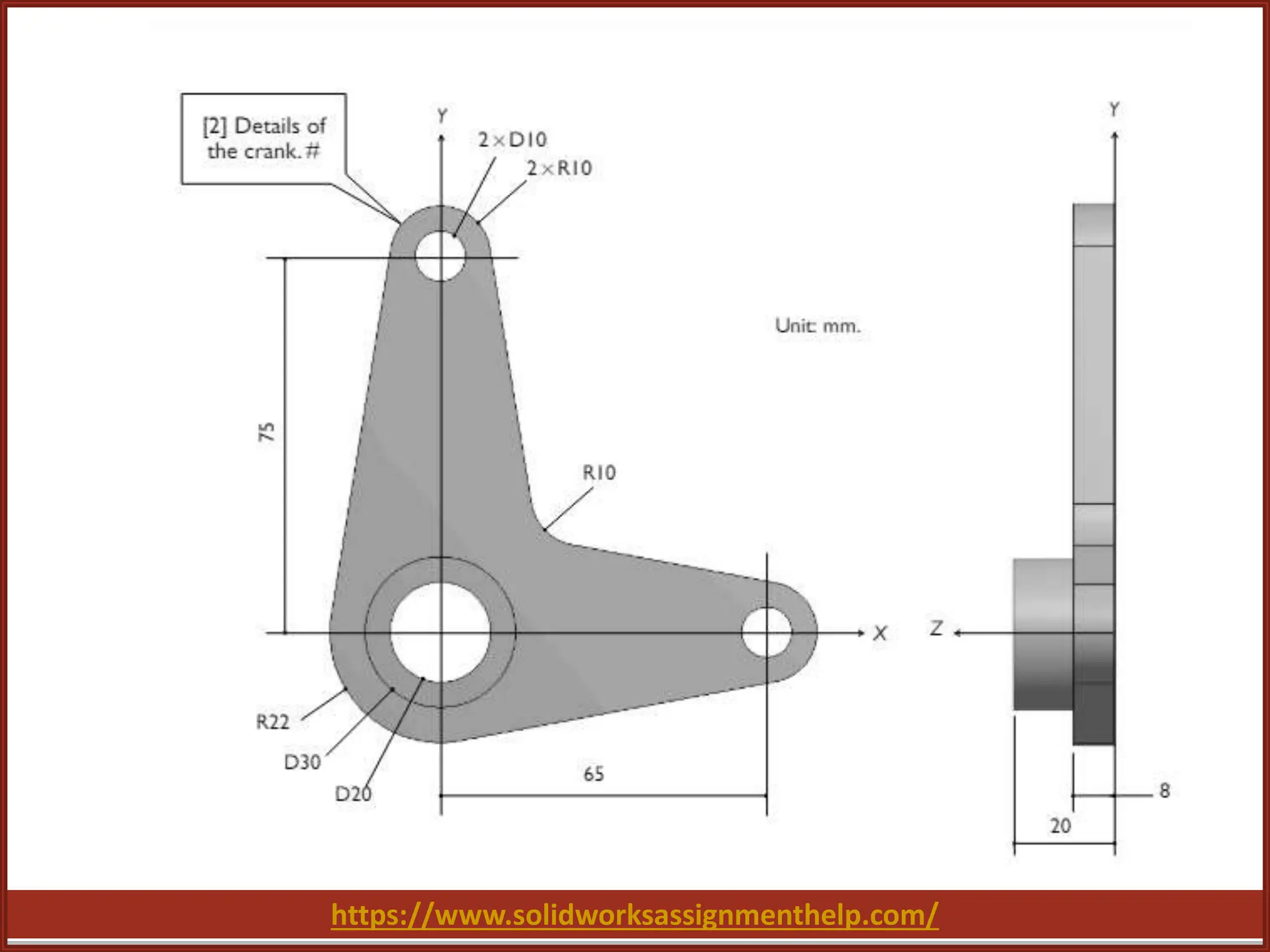 Designing 3D Crank Model in Solidworks for engineering projects | PPTX