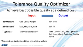 3DCS Advanced Analyzers (AAO) for large assemblies and fast optimization | PPTX