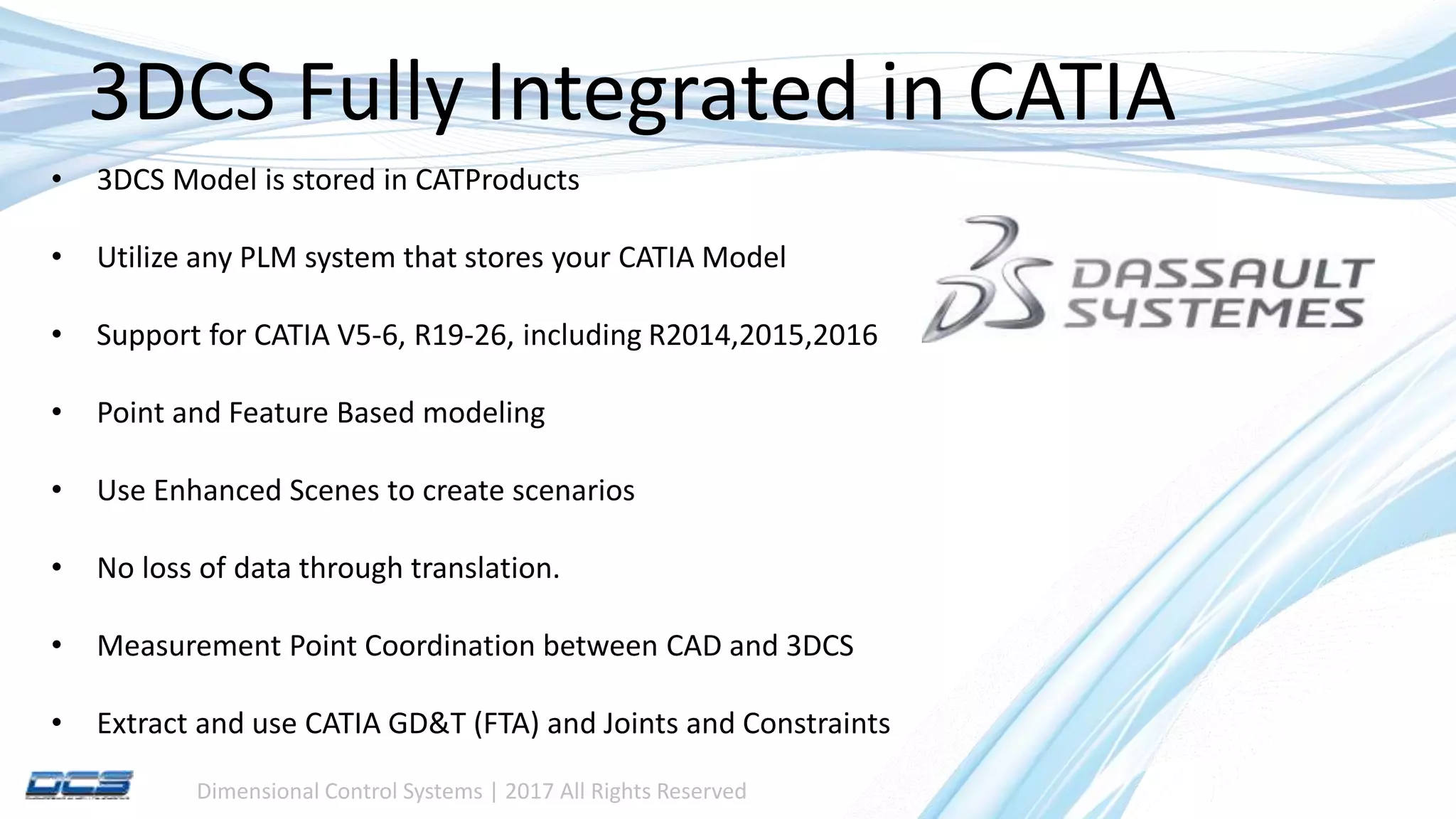 CATIA Integrated Tolerance Analysis - 3DCS for CATIA V5 | PPTX