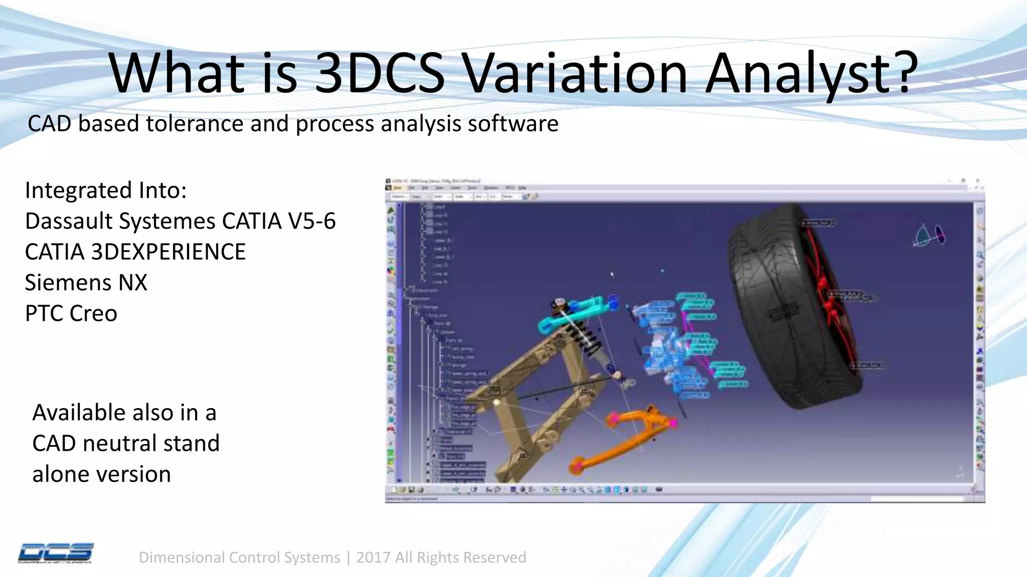 CATIA Integrated Tolerance Analysis - 3DCS for CATIA V5 | PPTX