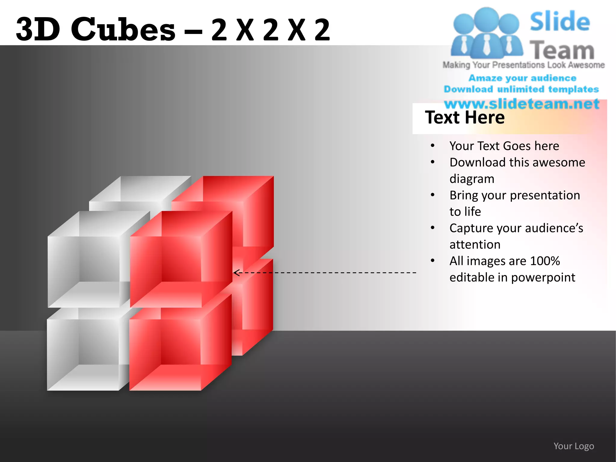 3d cubes 2x2x2 powerpoint presentation slides db ppt templates | PDF