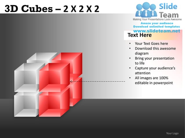3d cubes 2x2x2 powerpoint presentation slides db ppt templates | PDF ...