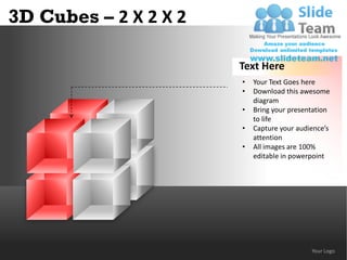 3d cubes 2x2x2 powerpoint presentation slides db ppt templates | PDF ...