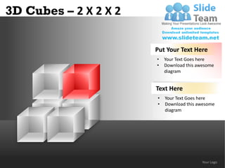 3d cubes 2x2x2 powerpoint presentation slides db ppt templates | PDF ...