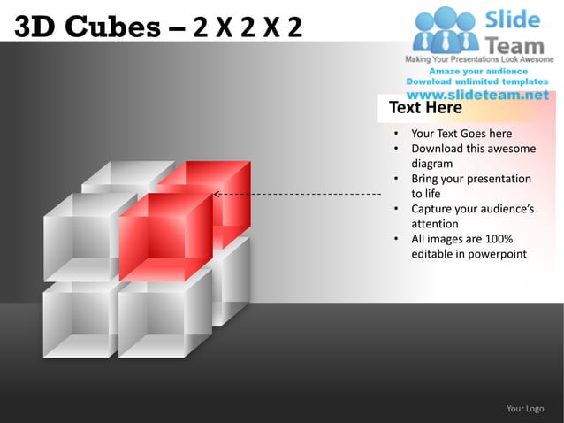 3d cubes 2x2x2 powerpoint presentation slides db ppt templates | PDF ...
