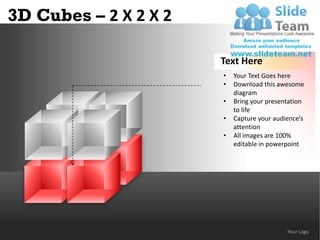 3d cubes 2x2x2 powerpoint presentation slides db ppt templates | PDF