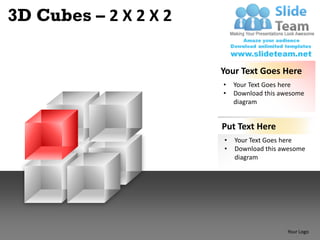 3d cubes 2x2x2 powerpoint presentation slides ppt templates | PDF