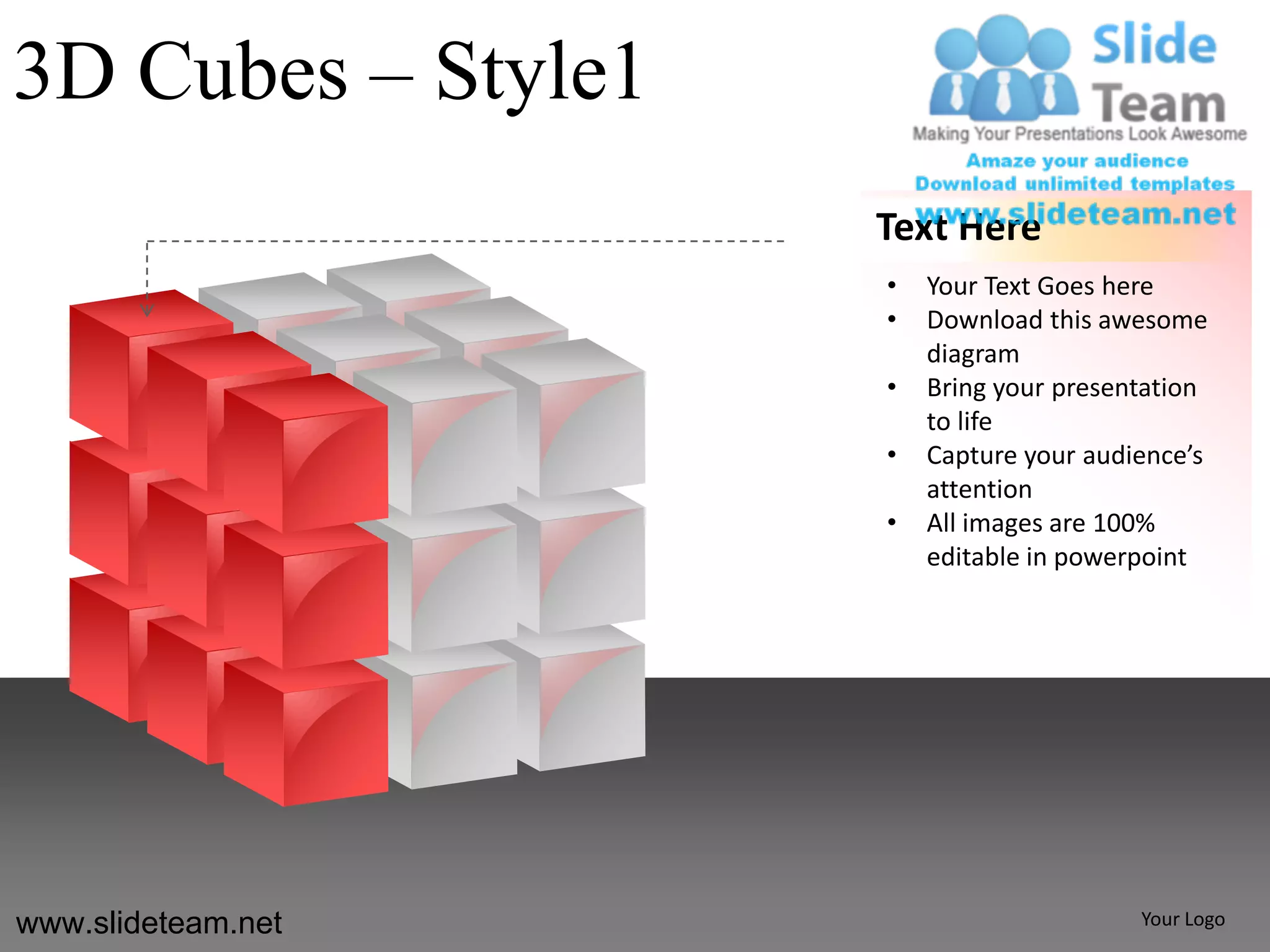 3d cubes building blocks stacked design 1 powerpoint ppt slides. | PDF