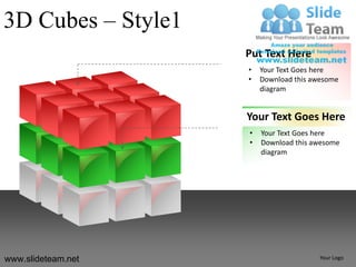3d cubes building blocks stacked design 1 powerpoint presentation ...
