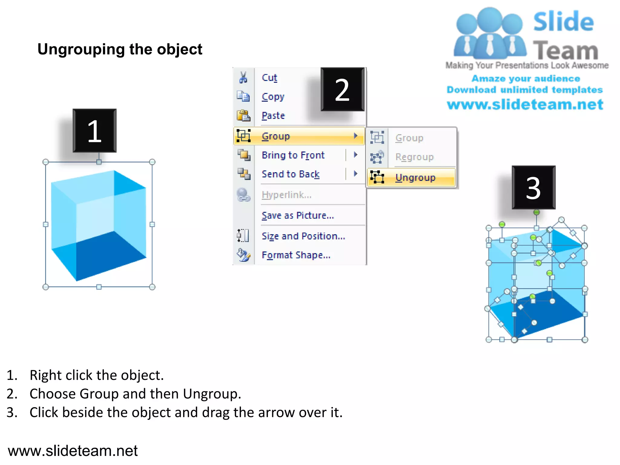 3d cubes building blocks stacked stacked in semicircle powerpoint ppt slides. | PDF