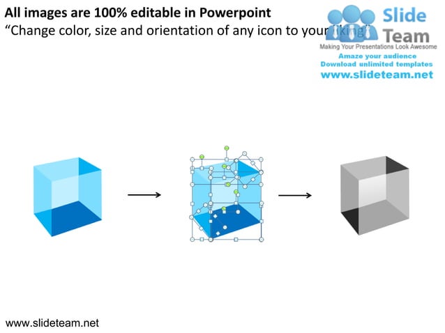 3d cubes building blocks stacked stacked in semicircle powerpoint ppt slides. | PDF