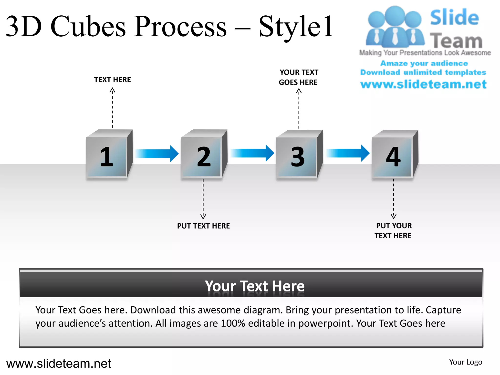 3d cubes building blocks stacked strategy design 1 powerpoint presentation slides. | PPT