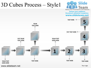 3d cubes building blocks stacked strategy design 1 powerpoint presentation slides. | PPT