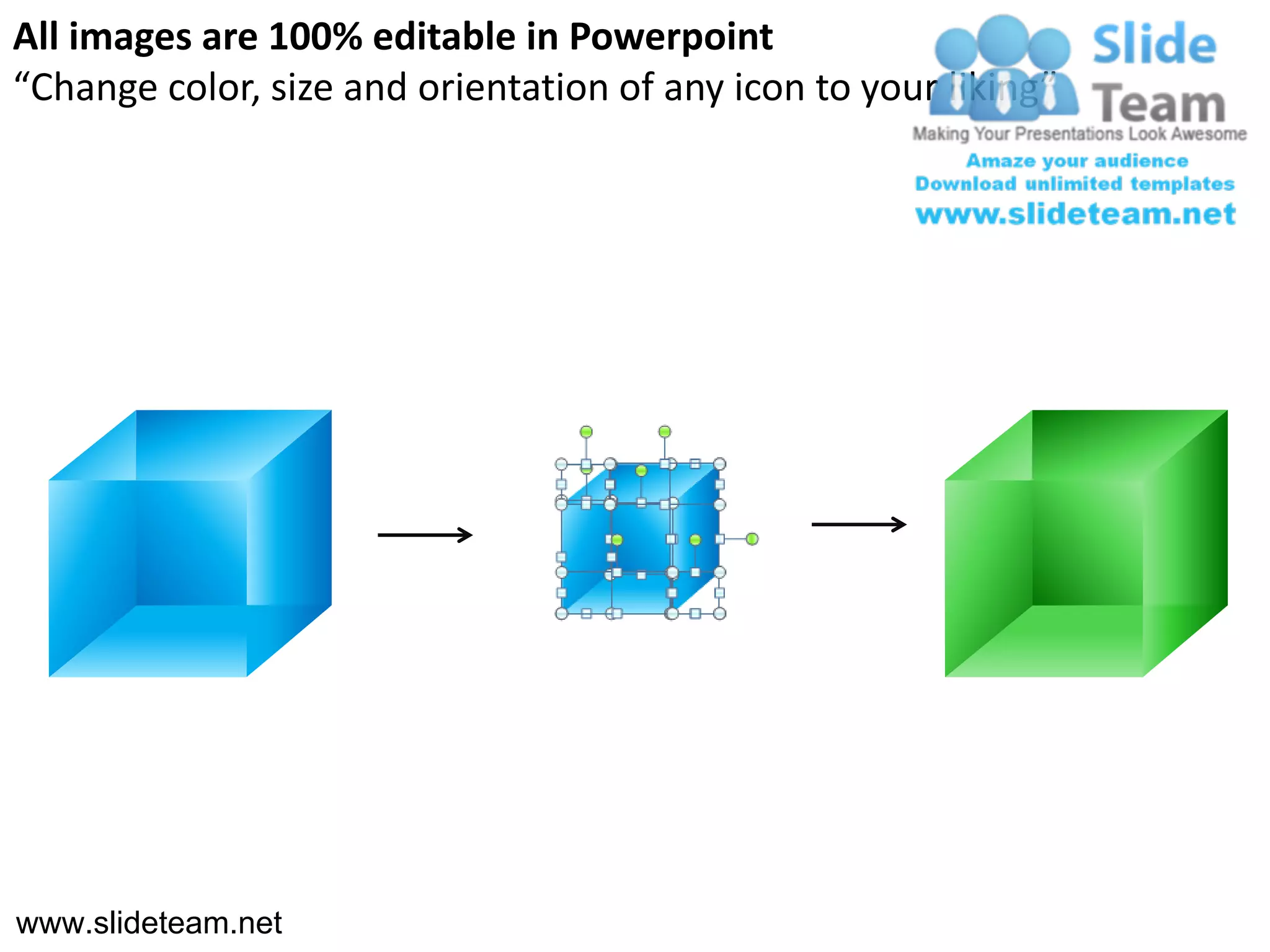 3d cubes building blocks stacked with arrows powerpoint presentation ...