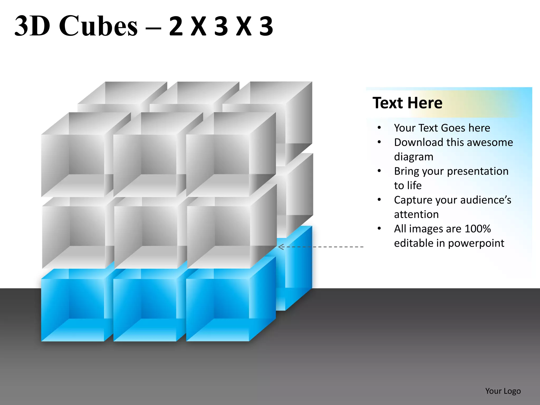 3d cubes building planning 2x3x3 powerpoint presentation templates | PPT