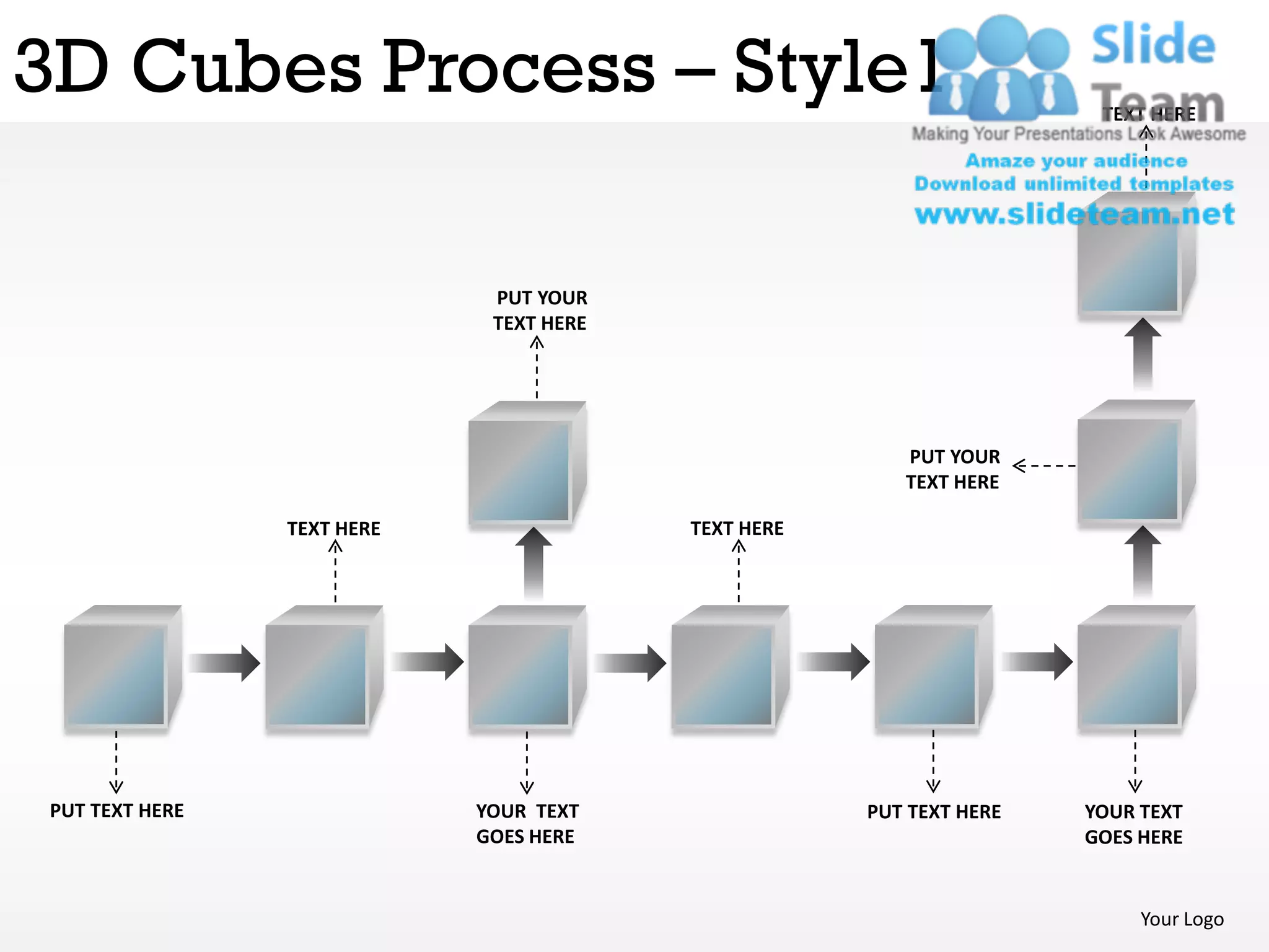 3d cubes process style 1 powerpoint presentation slides ppt templates ...