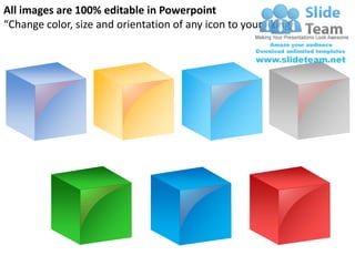 3d cubes style 1 powerpoint presentation slides ppt templates | PPT