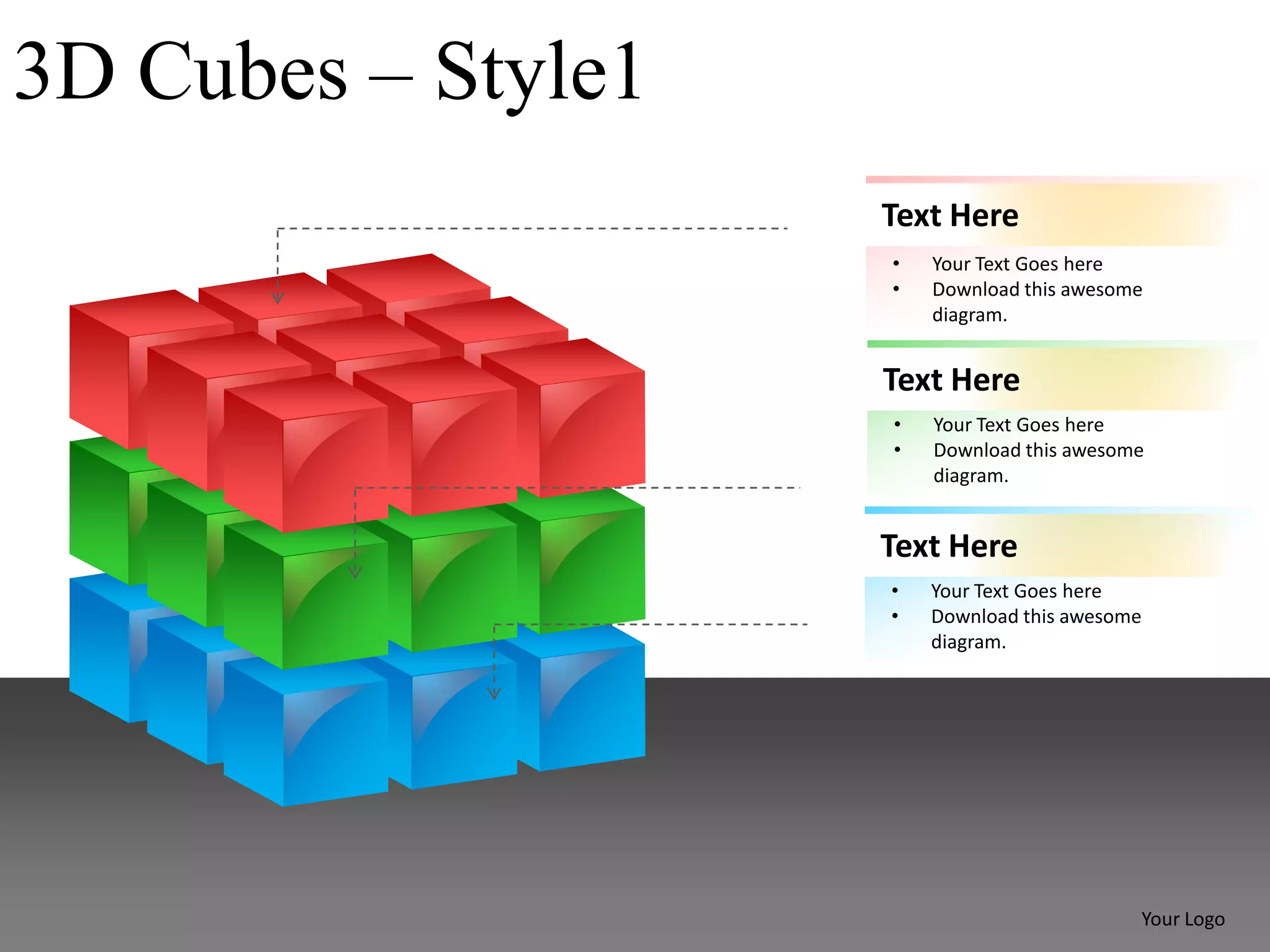 3d cubes style 1 powerpoint presentation templates | PPT
