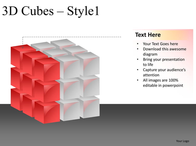 3d cubes style 1 powerpoint presentation templates | PPT
