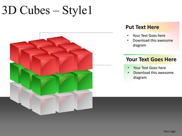 3d cubes style 1 powerpoint presentation templates | PPT